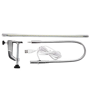 ANGGREK LED Desk Lamp, Adjustable Clip Table Lamps USB for Manicure Tattoo Reading Tattoo Eye-Caring Clamp On Lights for Desk Bed Headboard Computer Piano
