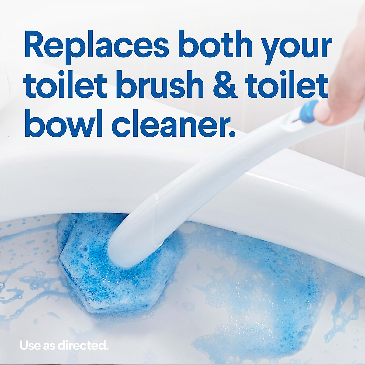 Clorox Toilet Wand Disinfecting Refills, Toilet and Bathroom Cleaning, Toilet Brush Heads, Disposable Wand Heads, Blue Original, 30 Count