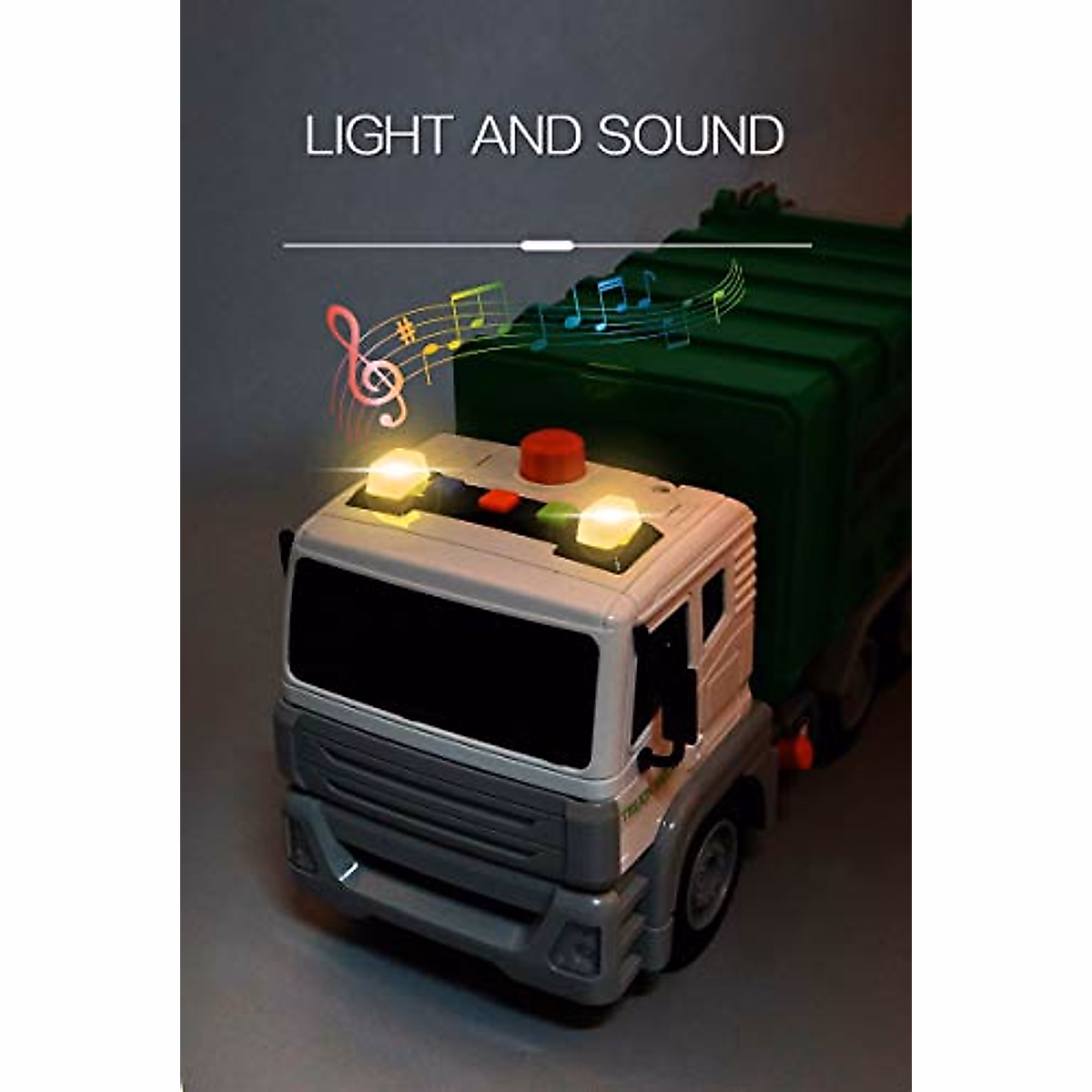 Garbage Truck Toys for Boys & Girls - Trash Truck Toys with Lights & Sounds Includes 4 Toy Garbage Cans, 40 Garbage Recycling Sorting Cards. Educational Toys for Toddlers & Kids Ages 3 4 5 6+