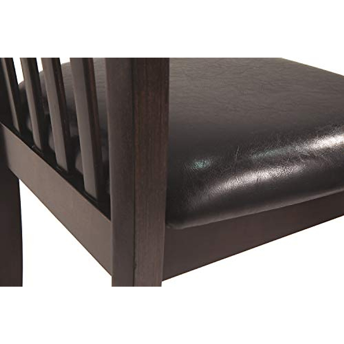 Signature Design by Ashley Hammis Rake Back Dining Room Chair, 2 Count, Dark Brown