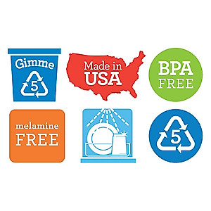 Preserve Everyday 16 Ounce Recycled Plastic Bowls, Set of 4, Apple Green