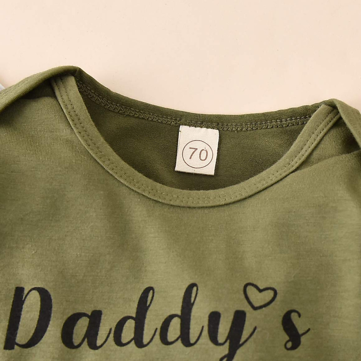 Aalizzwell Baby Girls Long Sleeve Ruffle Bodysuit Pants Headband Infant Outfit Toddler Winter Clothes Set (Camouflage, 3-6 Months)