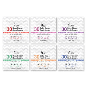 30 x Travel Size Diaper Rash Cream | Individually Wrapped Packets | Travel Size Diaper Cream and Ointment for Treatment & Prevention of Diaper Rash | Safe for Baby's Sensitive & Delicate Skin (Pink)