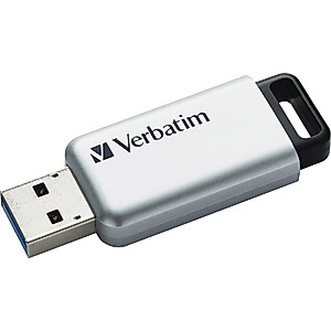 Verbatim 98664 Store 'n'Go Secure Pro USB 3.0 Flash Drive w/AES 256 Encryption, 16GB, Silver