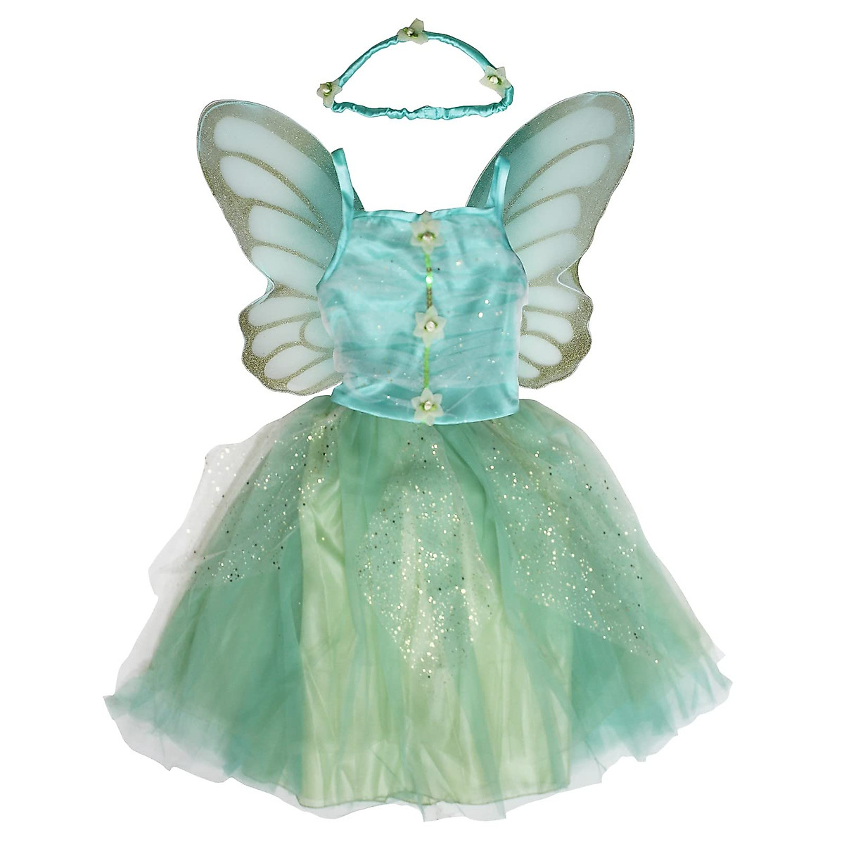 Petitebella Fairy Costume Dress 1-10y (Mint Green, 4-6year)