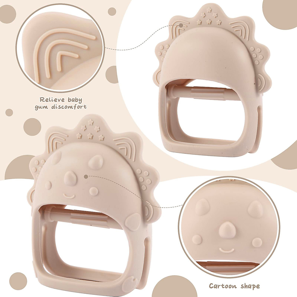 Baby Teething Toys, Teething Toys, Teethers for Babies 3-6 Months, Baby Chew Toys, BPA Free Teether Mitten with Soft Texture for Sensory Exploration and Itching Teething Relief