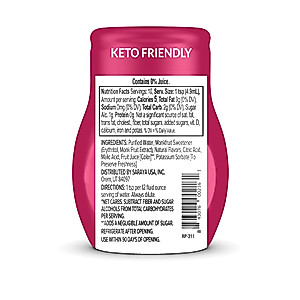 Lakanto Sugar Free Water Enhancer - Sweetened with Monk Fruit Sweetener and Erythritol, On the Go Liquid H2O Hydration, Zero Sugar, Naturally Flavored - Berry Pomegranate (1.67 fl oz - Pack of 6)