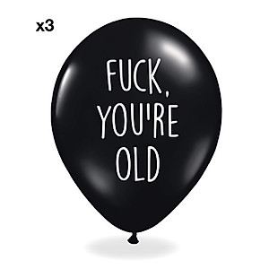 Funny Party Pieces Abusive Birthday Balloons - Pack Of 12 Different Funny Offensive Balloons (For Him)