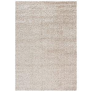 SAFAVIEH California Shag Collection Area Rug - 8'6" x 12', Beige, Non-Shedding & Easy Care, 2-inch Thick Ideal for High Traffic Areas in Living Room, Bedroom (SG151-1313)