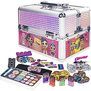L.O.L Surprise! Townley Girl Train Case Cosmetic Makeup Set Includes Lip Gloss, Eye Shimmer, Nail Polish, Hair Accessories & More! for Kids Girls, Ages 3+ Perfect for Parties, Sleepovers & Makeovers