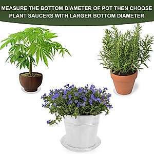 3unshine 24 Pack Plant Saucer, 6 8 10 12 Inch Durable Plastic Plant Water Tray, Black Round Plant Pot Saucers, Flower Drip Tray for Indoor Outdoor Garden