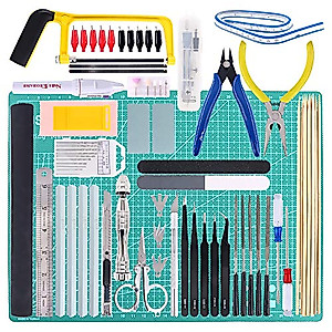 Keadic 87Pcs Modeler Basic Tools Craft Set Gundam Model Tools Kit with Plastic Box and Waterproof Bag for Gundam Car Model Building