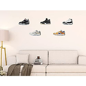 STAHMFOVER 6 Packs Clear Floating Shoe Shelves for Wall Mount, Wall Shelf to Display Collectible Shoes&Sneakers, Acrylic Shoe Storage Shelves for Friends and Families (Set of 6)-Valentines Day Gifts