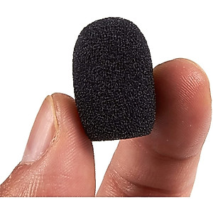 Juvale 24 Pack Microphone Headset Windscreen Covers - Mini Foam Wind Guard Screens for Lavalier and Lapel Mic, Noise Reduction Muff (Black, 0.8 Inch)