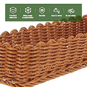 Kichvoe Seasoning Jar Storage Box Rustic Touch Elegance Room Decorations Housewares Woven Storage Basket Cutlery Storage Desktop Tableware Cutlery Rack Cutlery Basket Drain Basket Plastic