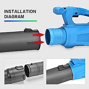 Sierjian Cordless Leaf Blower,21V Electric Leaf Blower with 4.0Ah Battery & Charger,2 Section Tubes,6-Speed Dial,Cordless Sweeper for Lawn Care Snow Debris Yard Dust Work