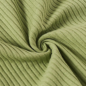 Baby Girl Clothes Infant Summer Outfits Set Ruffle Sleeve Romper Floral Pants 3PCS Bodysuit +Shorts +Headband (Green, 0-3 Months)