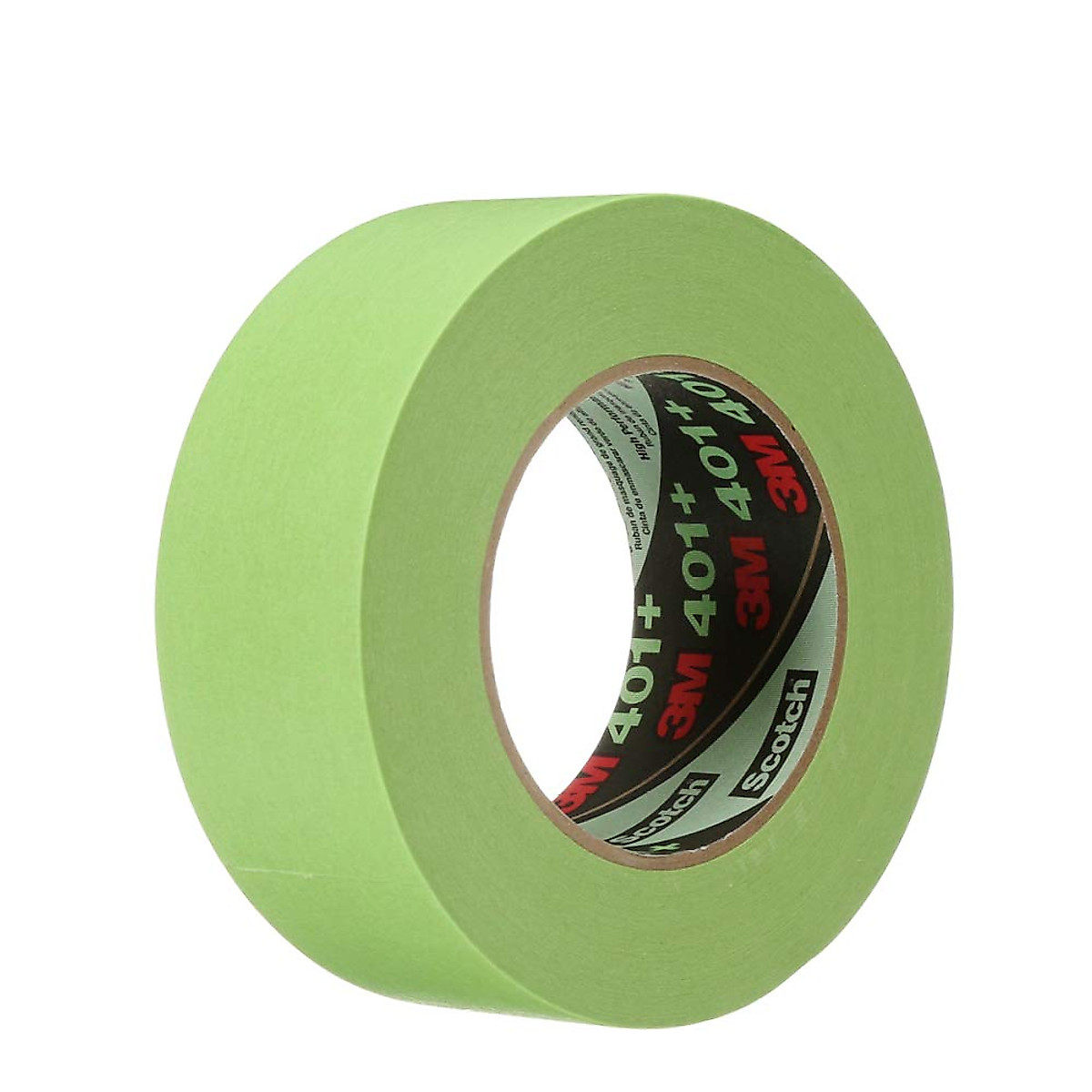 3M 401+ High Performance Masking Tape, Green, 48 mm x 55 m - Strong Holding Power for Automotive, Specialty Vehicle and Industrial Markets, Case of 12