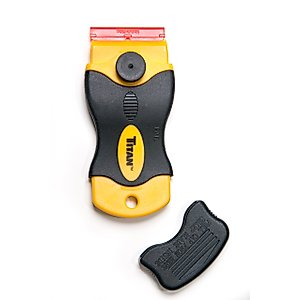 Miniscraper 25 Plastic Razor Scraper Blades Double Edge Safe Scrape for removing Labels Decals Stickers on glass and Counter top and more 25 Pack