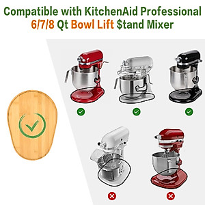 Bamboo Mixer Slider Compatible with KitchenAid 6/7/8 Quart Bowl-Lift Stand Mixer