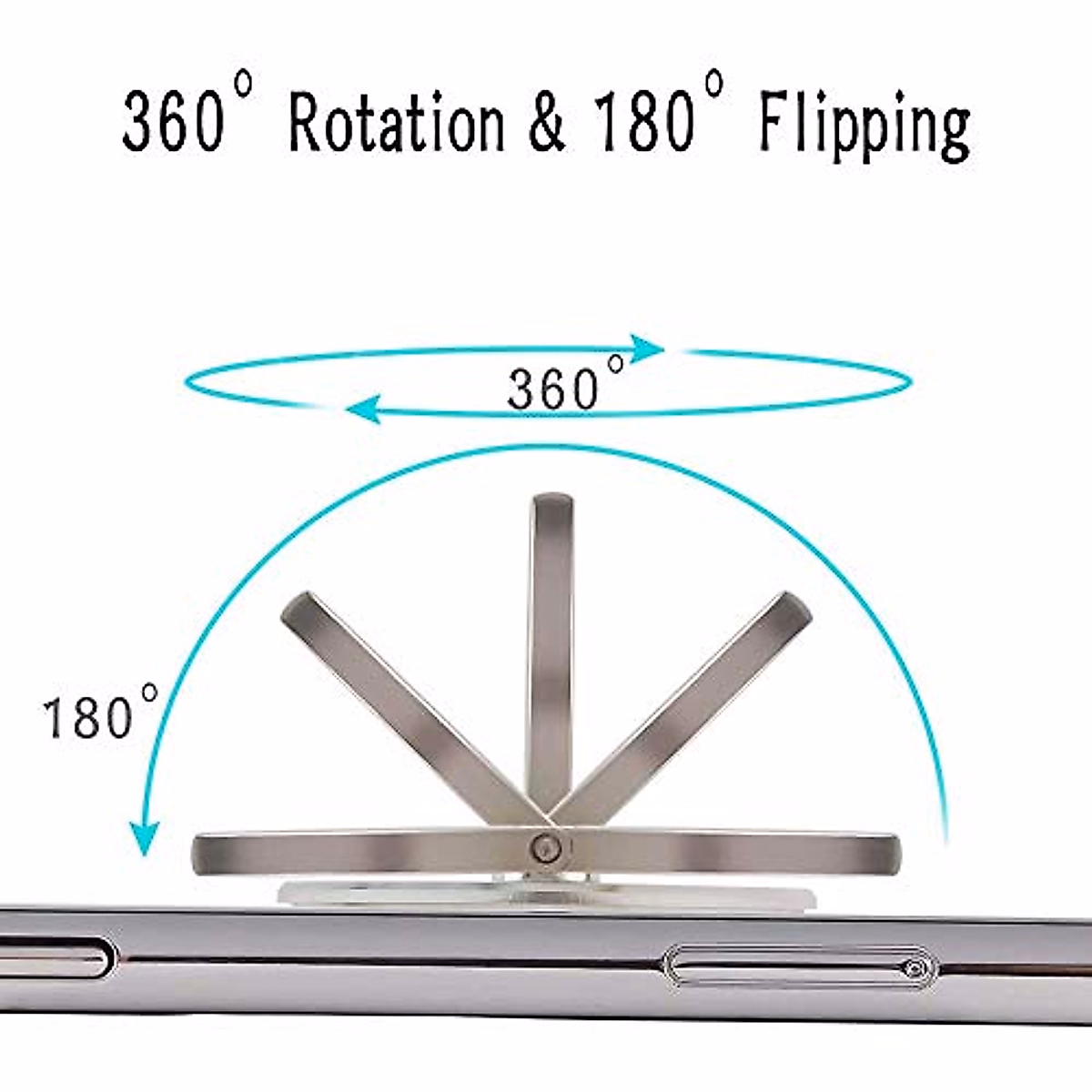 Finger Ring Stand Metal Portable Durable Two Samurai Pattern for Girls Boys,360°Rotation Cell Phone Ring Holder Kickstand Compatible with iPhone and All Smartphones