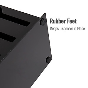 Mind Reader Utensil Dispenser, Silverware Organizer, Plastic Fork and Spoon Dispenser, Kitchen, 11" L x 5.75" W x 6" H, Black