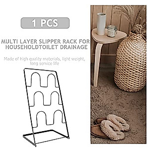 Cabilock Bathroom Slipper Rack Shoe Storage Rack Slippers Storage Organizer Shoes Rack Organizer Multi Layer Space Saving Shoes Rack for Sandals Slippers Fabric Shoe Storage Cabinet