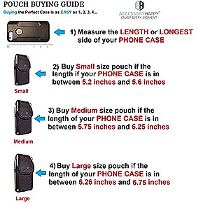 AH Military Grade Cell Phone Pouch Clip Holster Holder w/Belt Loop for iPhone 8 Plus 13 Pro Max 15 Plus, S24 Ultra Nylon Canvas Construction Cell Phone Holsters Fits Cell Phone w/Otterbox (Large)