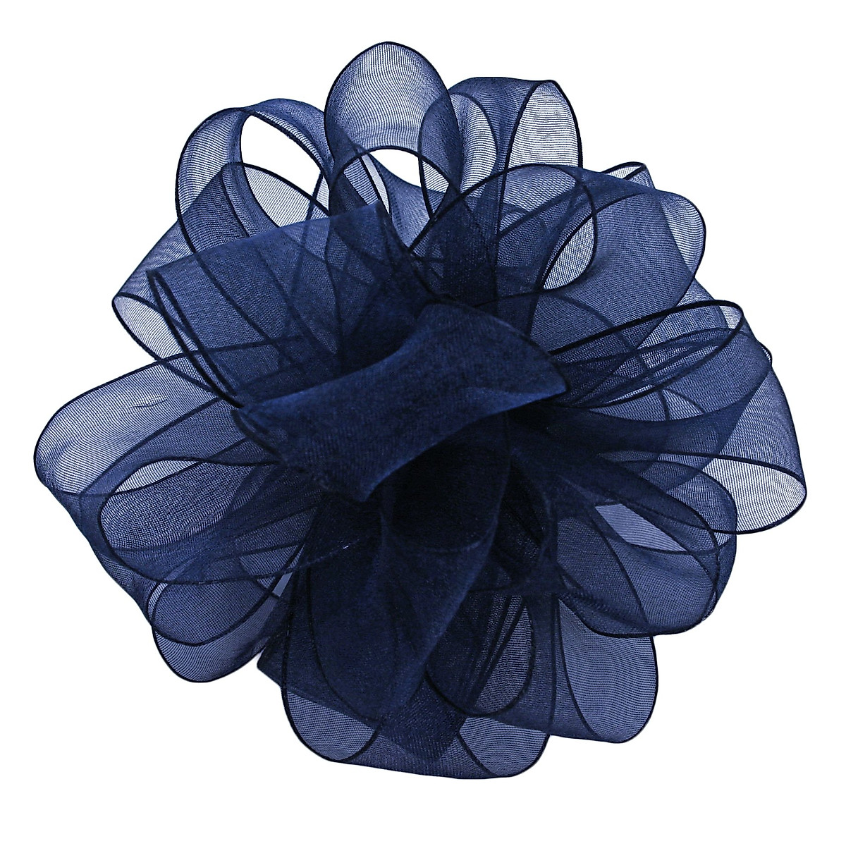 Offray Wired Edge Encore Sheer Craft Ribbon, 1-1/2-Inch Wide by 25-Yard Spool, Navy
