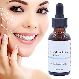 Luxsea Salicylic Acid 2% Solution Face Serum Shrink Pores Hyaluronic Acid Serum Gentle Exfoliating for Smoother & Clearer Skin, Treats Rosacea, Blackheads, Clogged Pores, Dullness, Oily Acne Skin