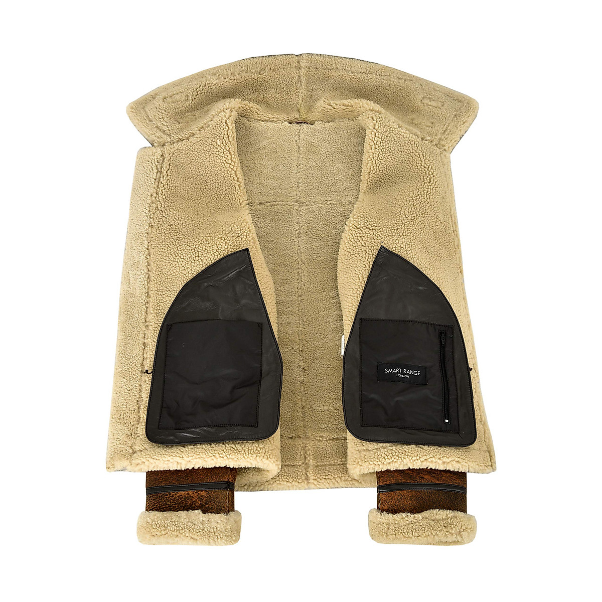 Men's RAF Aviator B3 Sheepskin Flying Vintage 100% Genuine Sheepskin Pilot Jacket Reagan, Beige Taba / Copper, 3X-Large