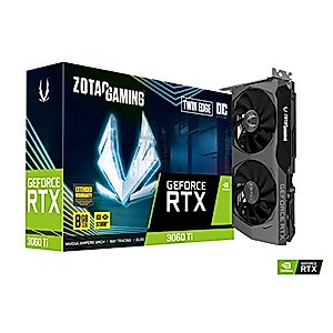 ZOTAC Gaming GeForce RTX™ 3060 Ti Twin Edge OC LHR 8GB GDDR6 256-bit 14 Gbps PCIE 4.0 Graphics Card, IceStorm 2.0 Advanced Cooling, Active Fan Control, Freeze Fan Stop ZT-A30610H-10MLHR