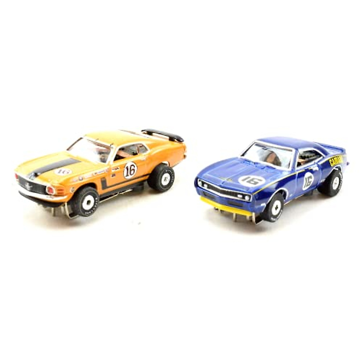Auto World/Premium Hobbies T/A Challenge Mustang VS Camaro HO Scale Slot Car Race Set CP7973