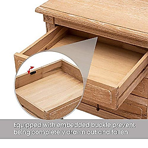 Crestlive Products Oak Nightstand with 3 Drawers, Wood Bedside Table Cabinet, Bedroom Furniture with Solid Wood Legs, Large Storage Space, Accent End Table for Home Office (1PC Oak)