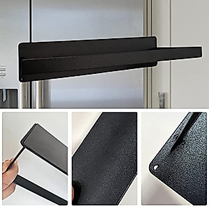 Hlimior Magnetic Hanger Organizer,Hanger Storage Rack for Washing Machine Rack,Hanger Stacker for Closet Laundry Room,Space Saving Clothes Hanger Storage Rack（Black）