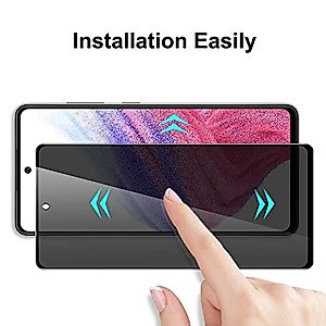 [2+2 Pack] Privacy Screen Protector for Samsung Galaxy A53 5G 2022 and Camera Lens Protector, Anti-Spy, Bubble Free, Easy Installation [Not Fit for Fingerprint Recognition] (Not for Galaxy A52)