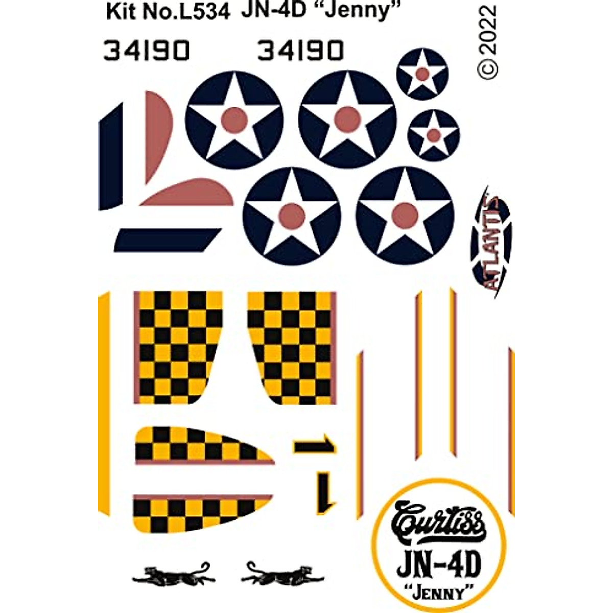 Atlantis JN-4D Curtiss Jenny 1/48 Plastic Model Kit