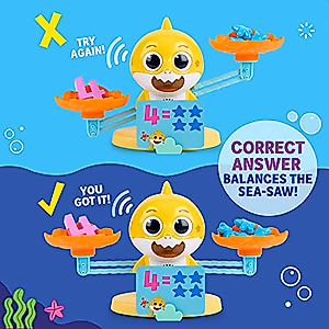 WowWee Baby Shark's Big Show! Sea-Saw-Counting Game – Educational Toy for Toddlers – Kids Math Toys