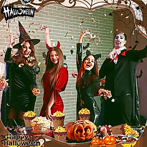 MotiMind 100 pcs Popcorn Boxes for Movie Night Popcorn Bags Popcorn Containers Creepy Carnival Decor Circus Snack Boxes Candy Cookie Container for Movie Night Halloween Birthday Party Supplies