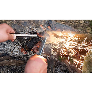 10 Pcs Camping Emergency Fire Starters,Rod Magnesium Rod Flint, Ferrocerium Flint Premium Lighter-Survival Tool Kit for Outdoor Camping Living Survival Outdoor Flint Stick Camping Supplies