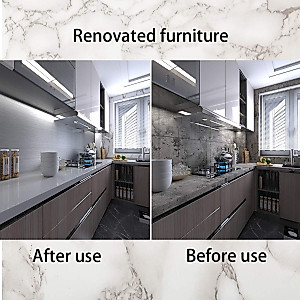 BAYYA Silver Contact Paper [Thicken Stainless Steel Metallic Feel Waterproof Oil-Proof Peel and Stick Wallpaper for Kitchen Cabinet Dishwasher Refrigerator Metal Surface Furniture Sticker