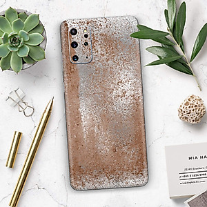 DesignSkinz Distressed Silver Texture v1 Protective Vinyl Decal Wrap Skin Cover Compatible with The Samsung Galaxy S20 (Screen Trim & Back Glass Skin)