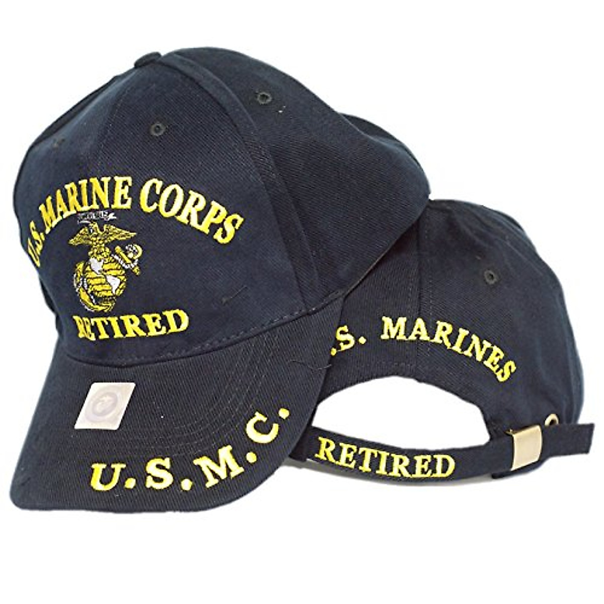 U.S. United States Marine Corps Retired Black Hat Cap USMC Marines 4-07-B
