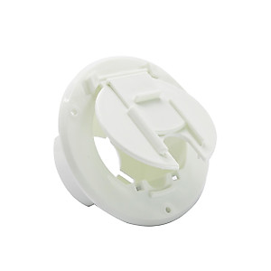 X-Haibei RV Trailer Camper Electric Power Cord Cable Hatch Round Fits 2-3/4 inches Dia. Hole Flip Up Cover (White)