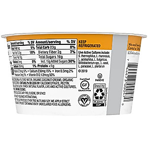 So Delicious, Peach Coconut Milk Yogurt, 5.3 Ounce