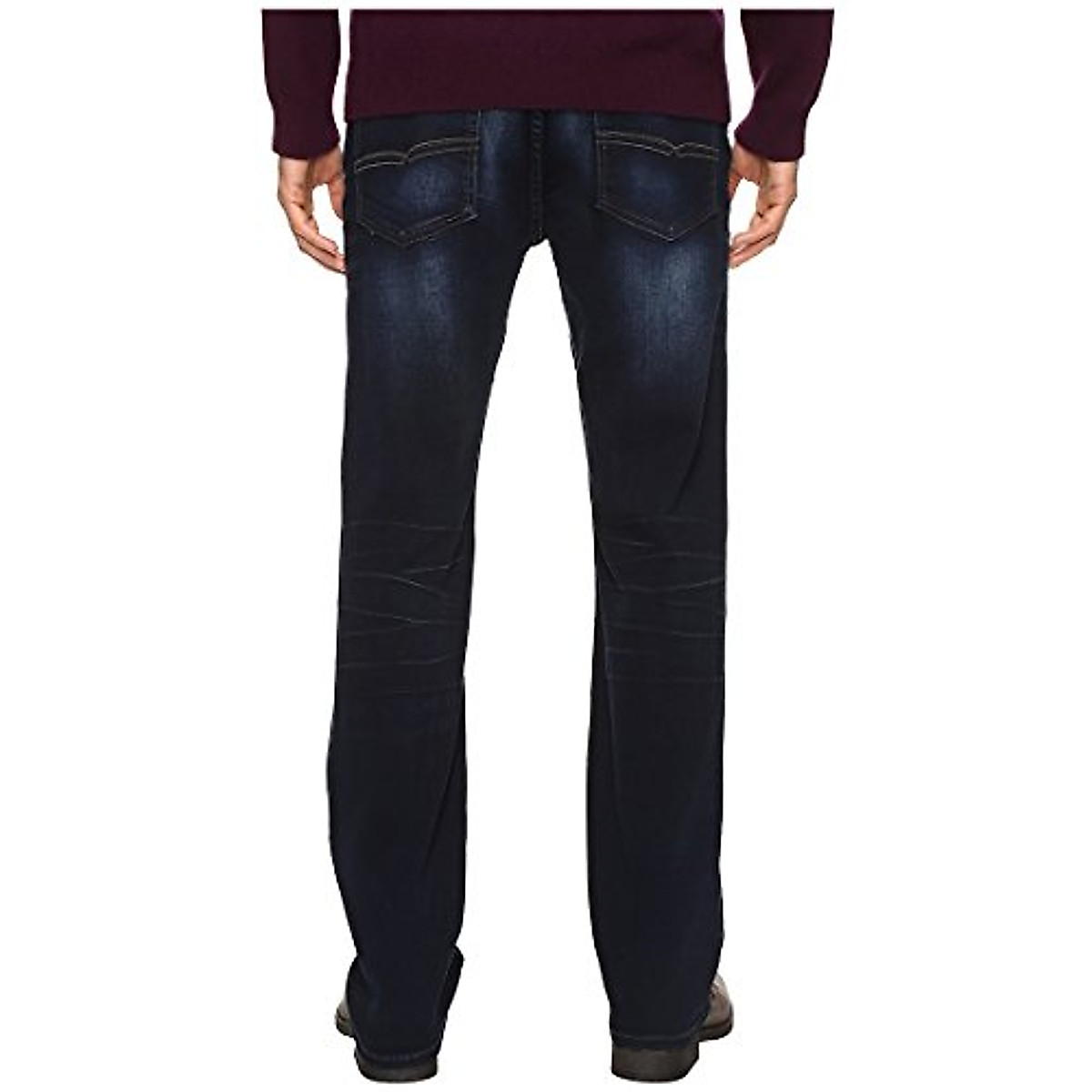 Buffalo David Bitton mens Straight Six Jeans, Authentic and Deep Indigo, 31W x 32L US