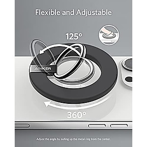 Anker Magnetic Phone Grip (MagGo), 610 Magnetic Phone Ring Holder, Adjustable Kickstand, Only for iPhone 14/14 Pro/14 Pro Max/14 Plus/13/13 Pro/13 Mini/13 Pro Max/12/12 Pro/12 Mini/12 Pro Max