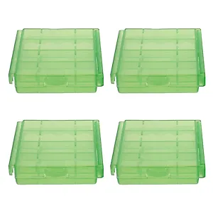 4 x AA Battery Storage Case Holder Organizer Box Green 4Pcs,Aicosineg