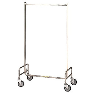 R&B Wire™ 703 Single Pole Rolling Garment Rack, 36 Inches of Horizontal Hanging Space, Made in USA
