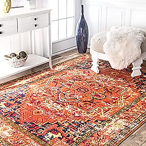 nuLOOM Vintage Mackenzie Area Rug, 3' x 5', Orange
